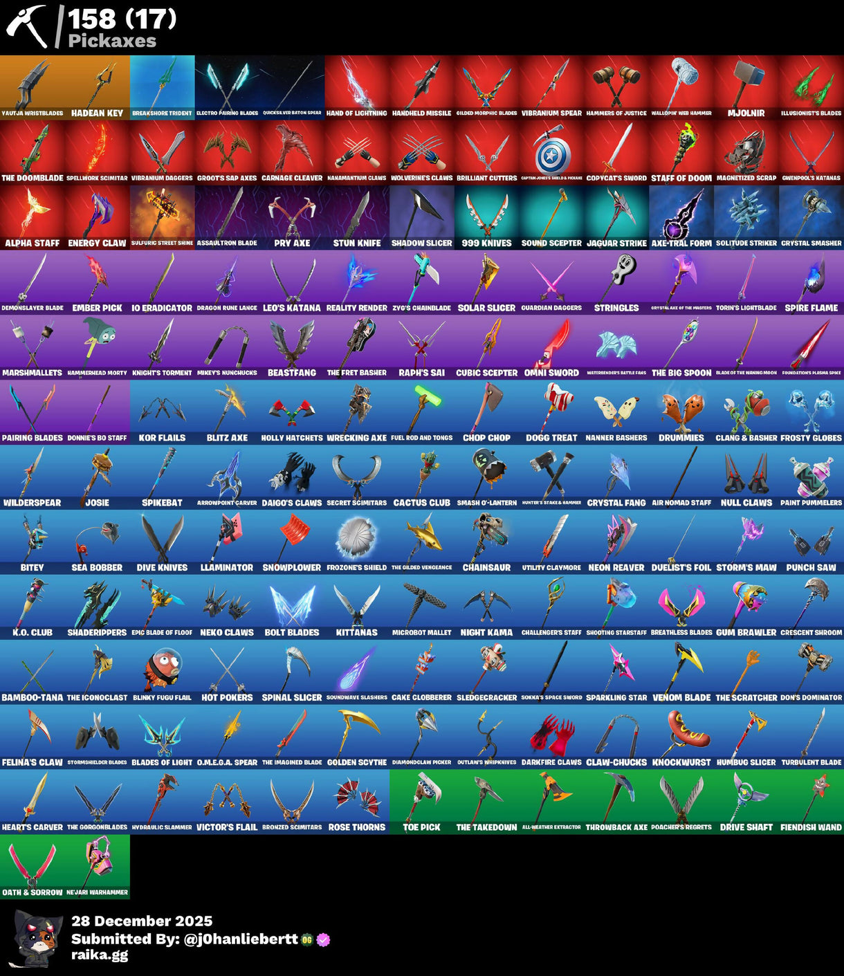 [PC-XBOX-PSN] 144 skins | FNCS 3:1 Champion | Predator | Menace | Spir ...