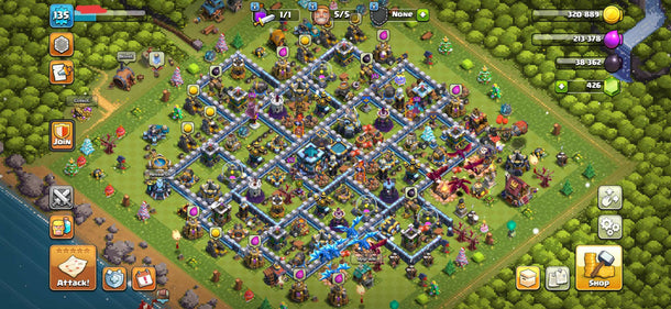 🔥CHEAP 🔥 TH 13 BASE 🔥 CORE DEFENCE MAX 🎇 FREE RENAME 🔥 HEROS 44-64-44 ...