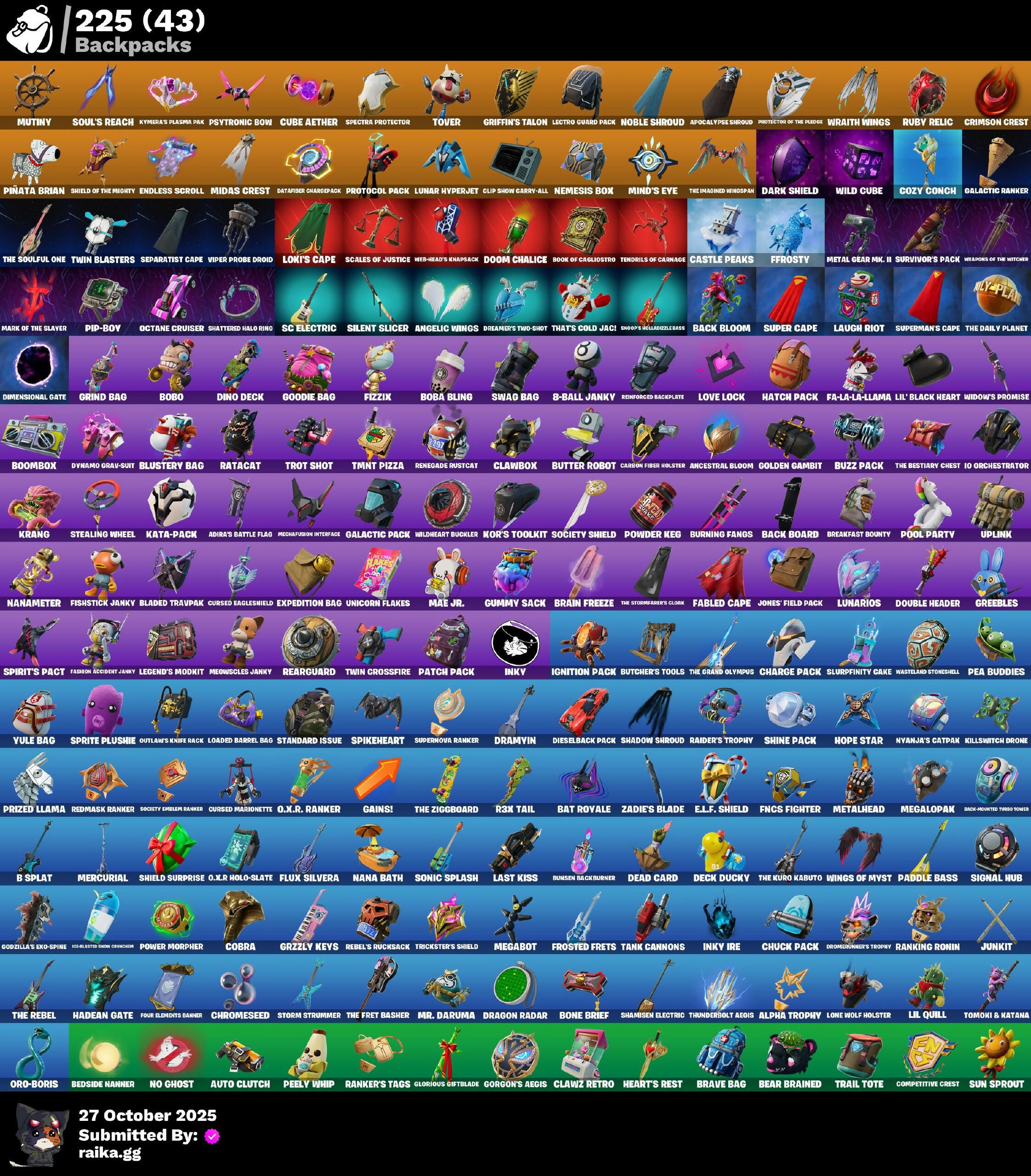 [PC/PSN/XBOX] 172 skins | Candy Axe | Huntmaster Saber | Heron Stance ...