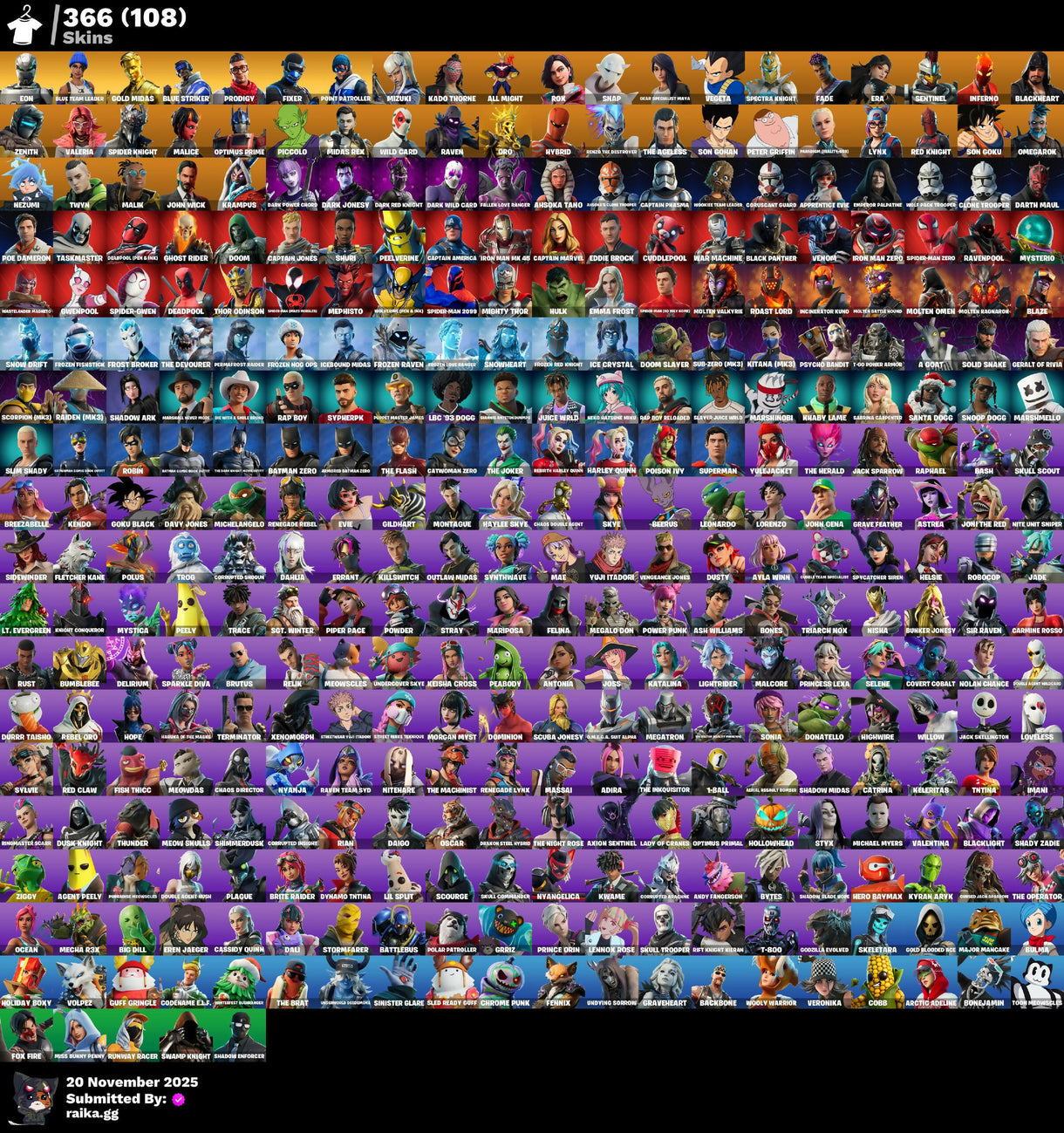 [PC] 366 skins | Eon | Blue Team Leader | Gold Midas | Blue Striker ...