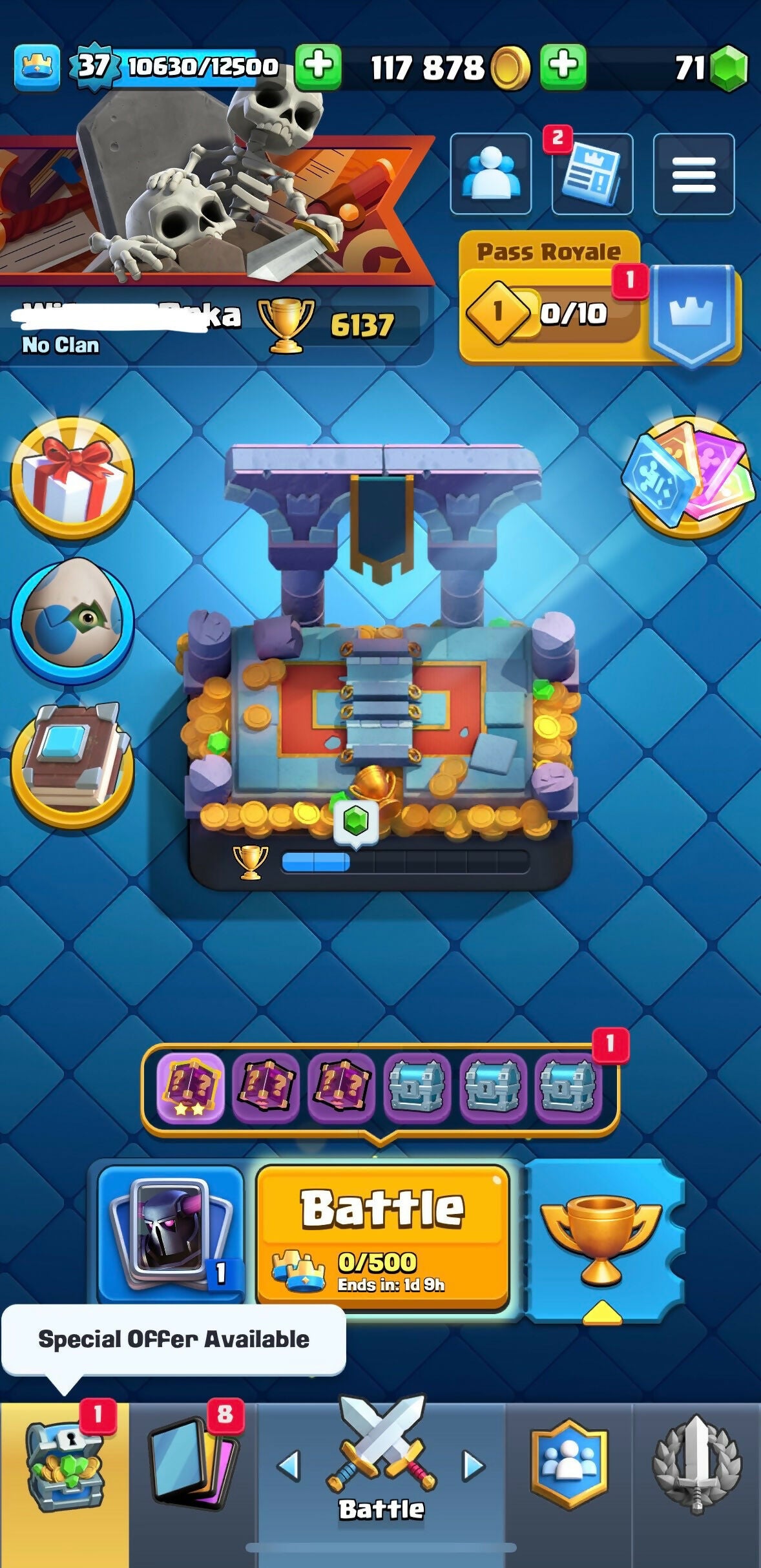 8 YEARS OLD⚡️[KING TOWER 12]⚡️ LVL 37 ⚡️ CUBS 6137 ⚡️ GOLD 117878 ⚡️ G ...