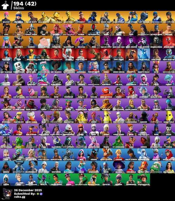 [PC/PSN/XBOX/NITTENDO] 194 skins | Renegade Raider | Wildcat | Neo Ver ...