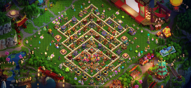 Th 16 Max with 2 Amazing Sceneries || Magic Set Th16 Max || Townhall 1 ...