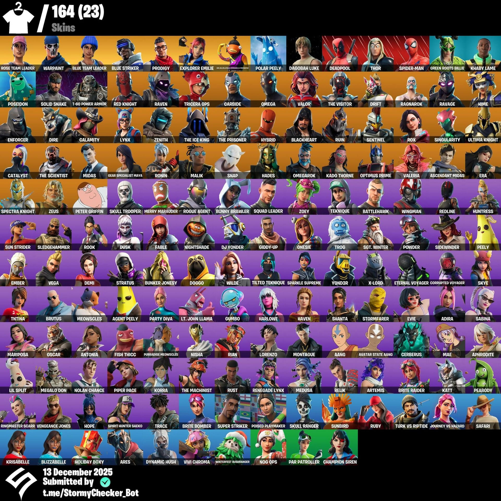 164 Skins | OG STW | Rose Team Leader | Warpaint | Explorer Emilie | B ...