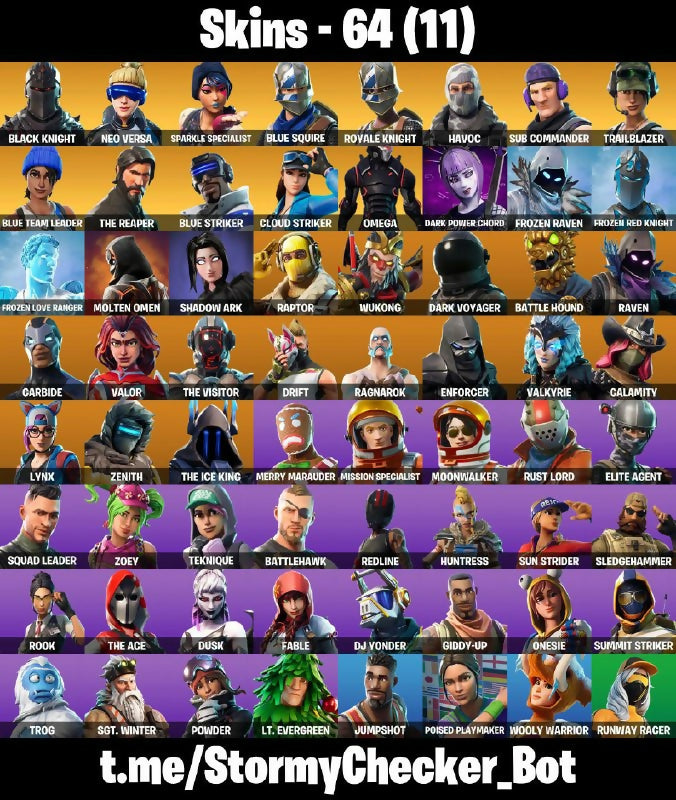 [PC/PSN/XBOX] 64 Skins | Black Knight | Neo Versa | Sparkle Specialist ...