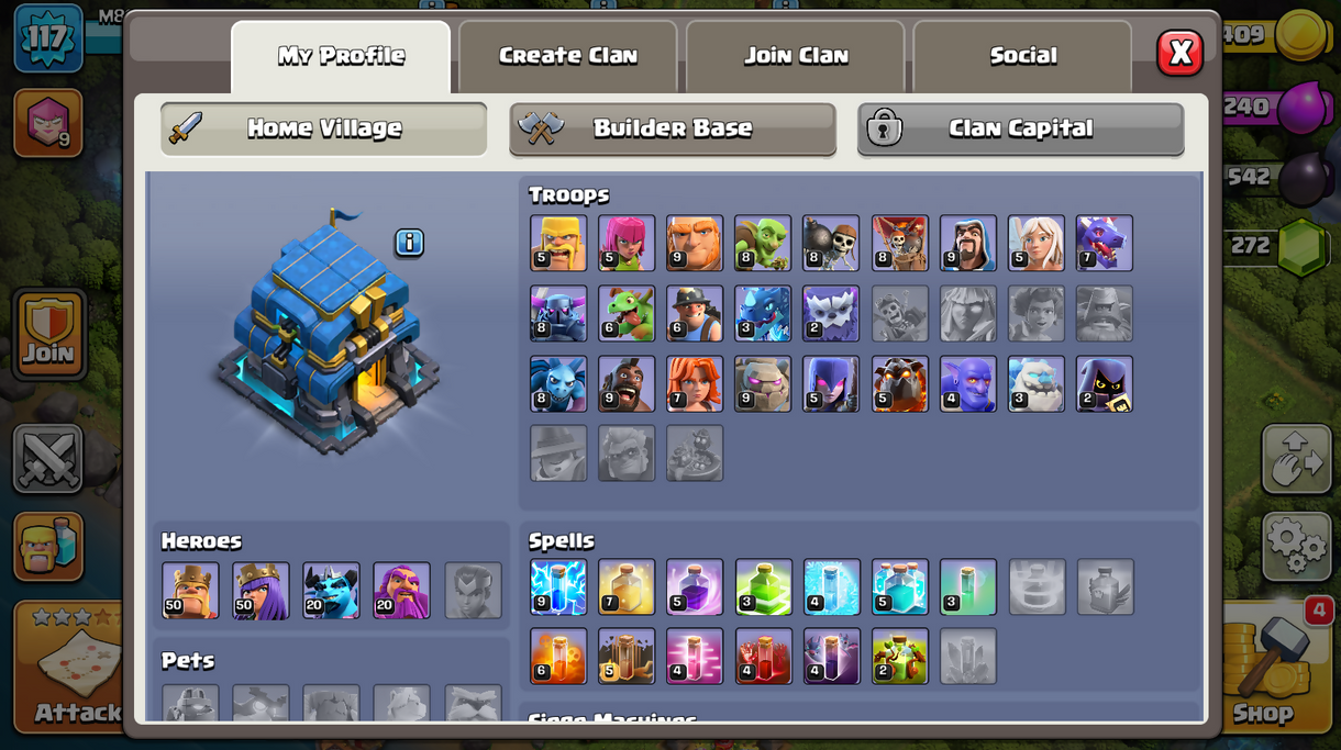 🌟 TH 12 🌟 BK50 AQ50 GW20 BM5 MP20 🌟 272 GEMS 🌟 #LQQRPJ9PU / Clash of C ...