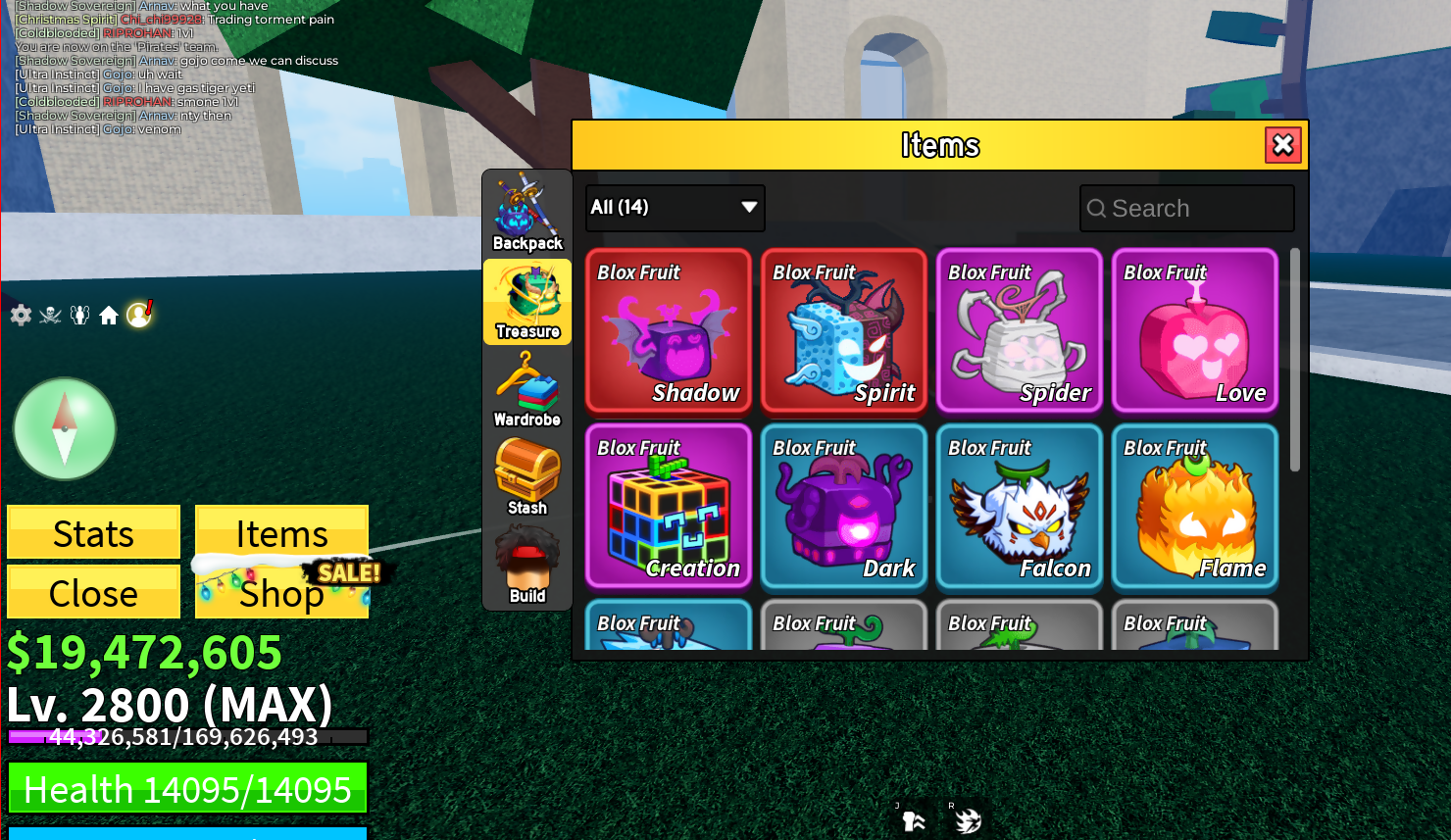 Blox Fruits | LVL 2800 | Godhuman | 19M Beli | Shadow + Spirit Fruit ...
