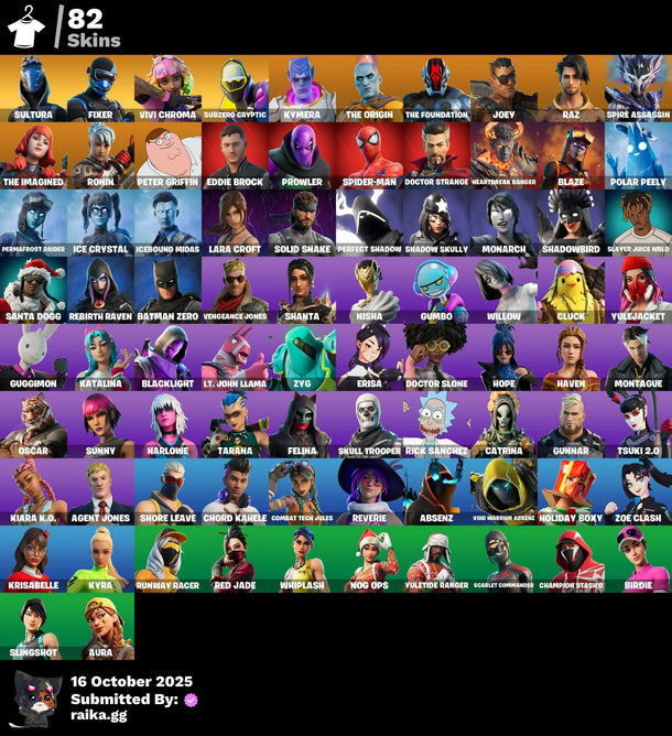 [PC/PSN/XBOX] 82 skins | Sultura | Fixer | Vivi Chroma | Subzero Crypt ...