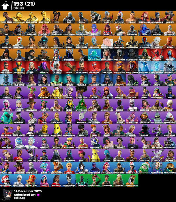 [PC/PSN] 193 skins | Travis Scott | Gold Meowscles | Gold Brutus | Gol ...