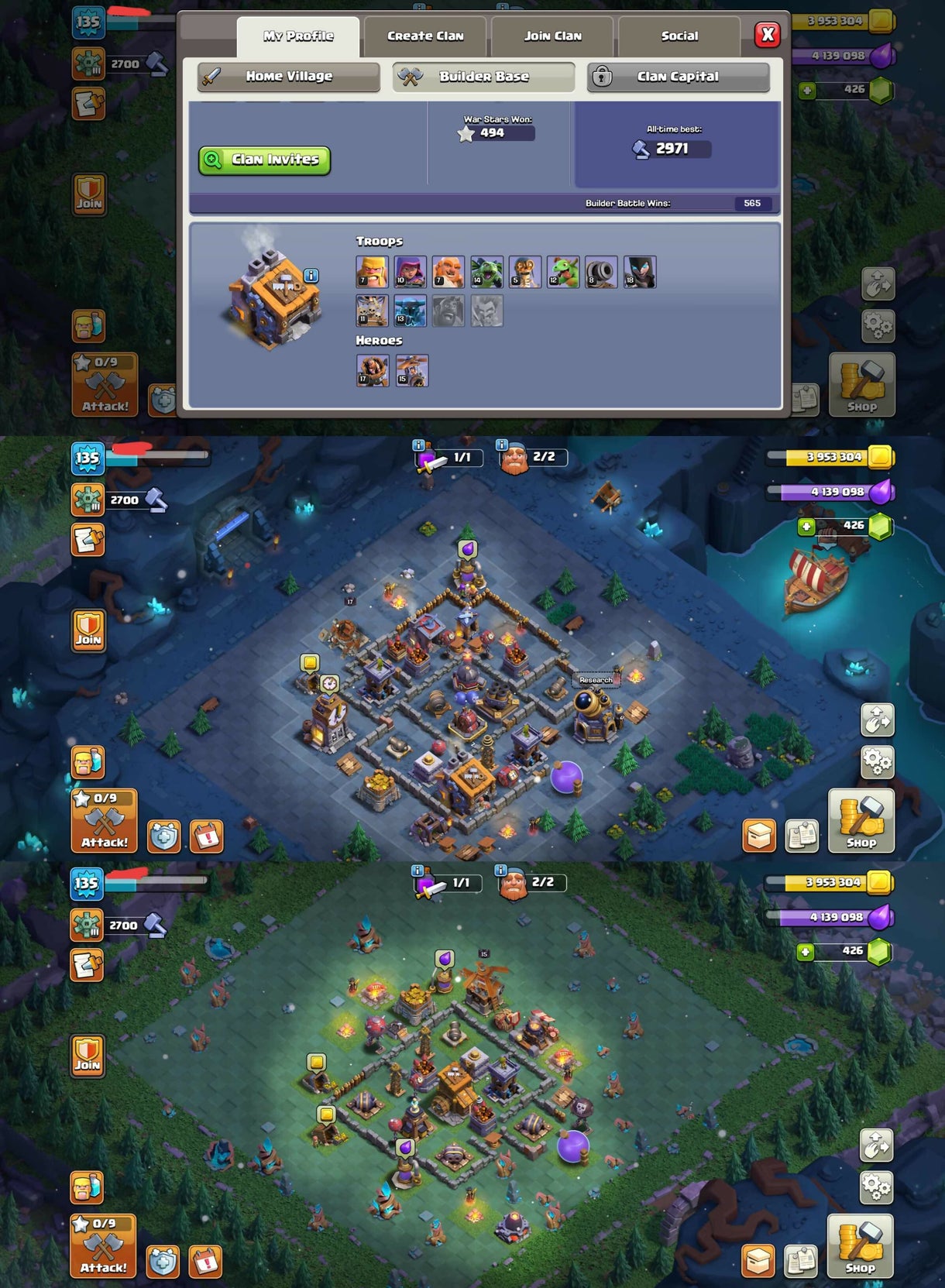 🔥CHEAP 🔥 TH 13 BASE 🔥 CORE DEFENCE MAX 🎇 FREE RENAME 🔥 HEROS 44-64-44 ...