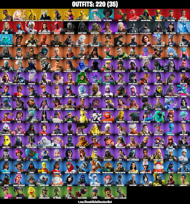 PC,XBOX,PSN 220 Skins , Travis Scott | Spider-Gwen | Midas | Ragnarok ...