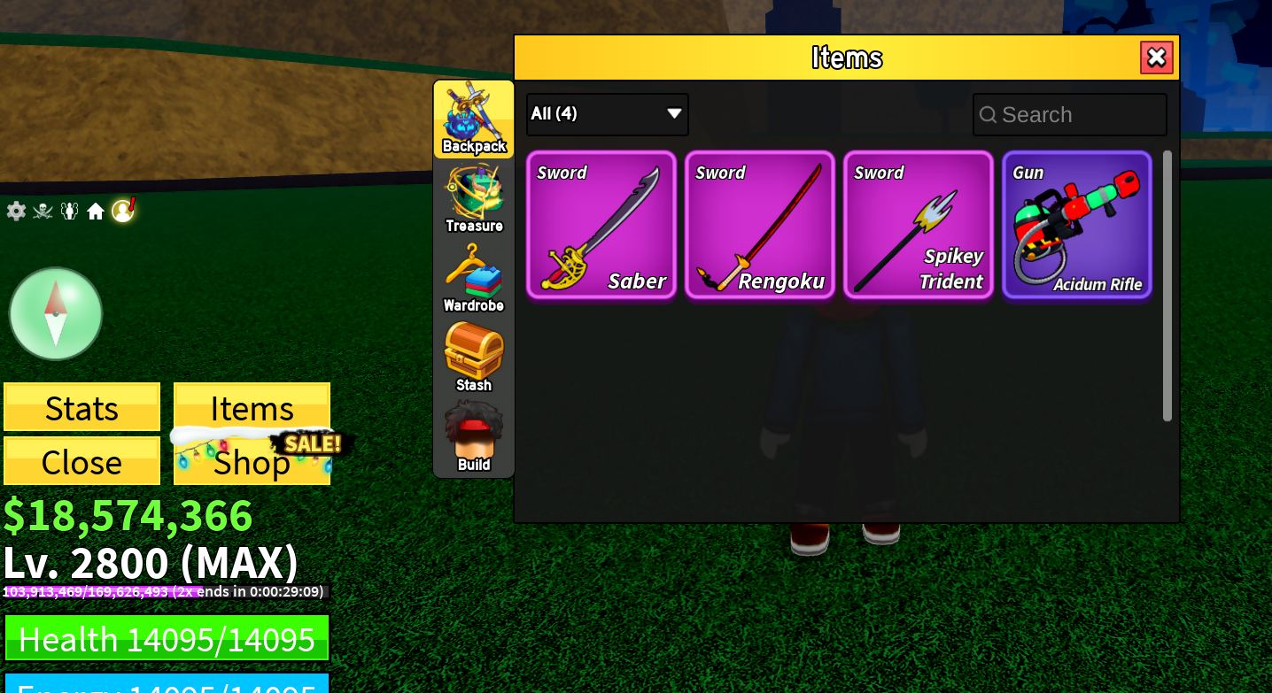 Blox Fruits | LVL 2800 | Godhuman | 18M Beli | Gas + Pain Fruit | Reng ...