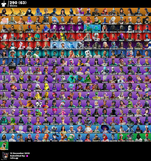 [PC/XBOX] 290 skins | IKONIK | Gold Midas | Gold Brutus | Grind | Andr ...