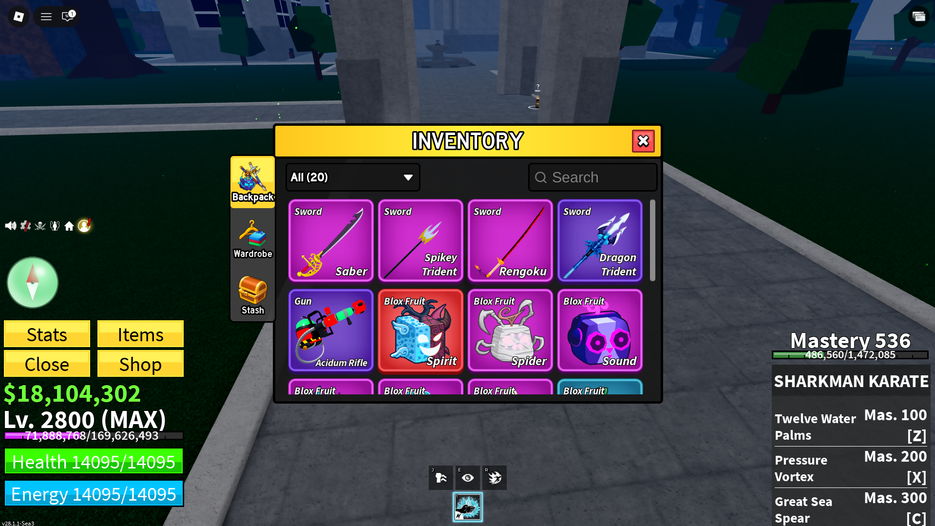 Blox Fruits | LVL 2800 | Godhuman | 18M Beli | Portal + Spirit Fruit ...