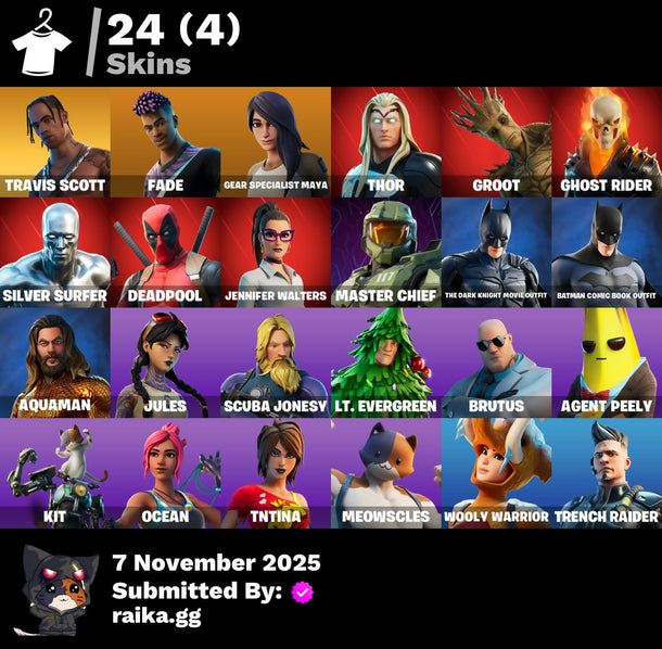 [PC/PSN/XBOX] 24 skins | Master Chief | Travis Scott | Fade | Gear Spe ...