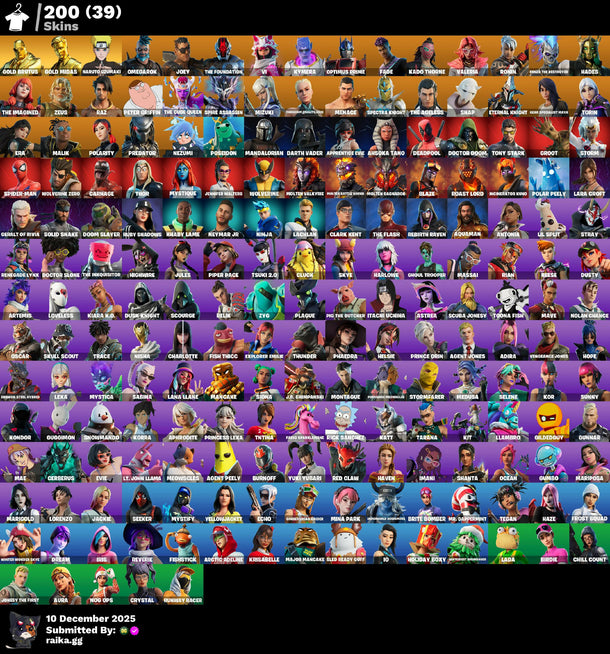 [PC/PSN/XBOX/NITTENDO] 200 skins Gold Brutus | Gold Midas | Naruto Uzu ...