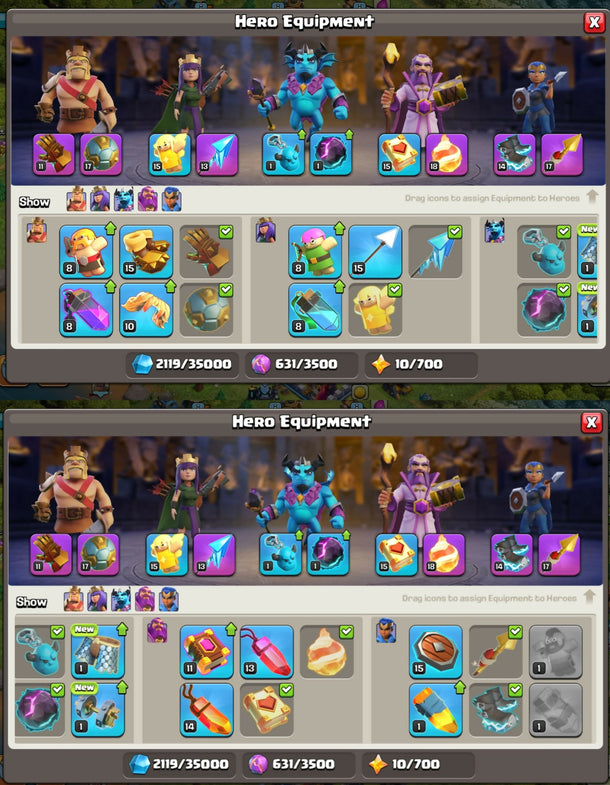 🔥 6 EPIC EQUIPMENTS 🔥 VANISH TH 13 BASE 🔥 1K GEMS RENAME 🔥 HEROS 53 ...