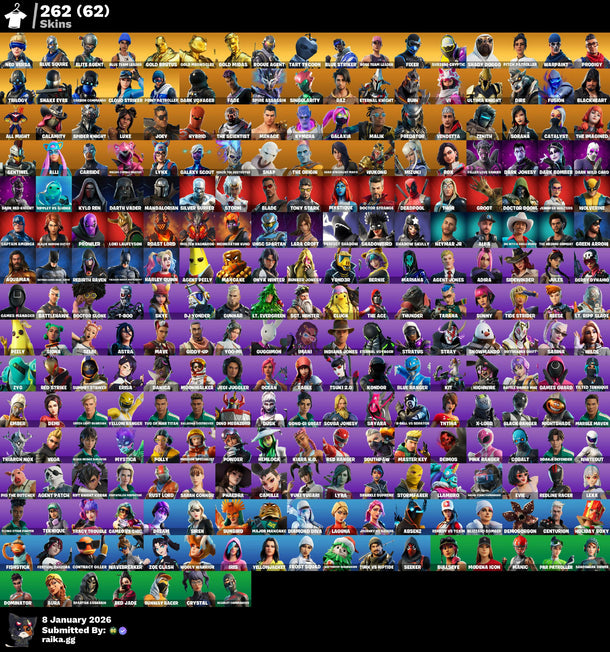 [PC/PSN/XBOX/NITTENDO] 262 skins | OG STW | Neo Versa | Blue Squire ...