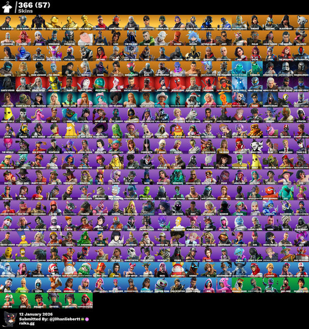 PC-PSN-XBOX] 366 skins | Renegade Raider | The Reaper | Elite Agent ...