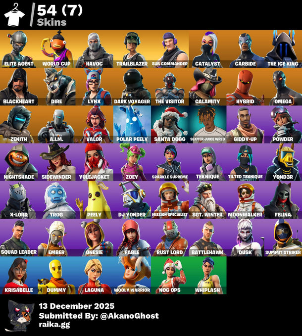 🎮 ️ [PC / PSN / XBOX] Fortnite OG Season Account – 54 Skins | Elite Ag ...